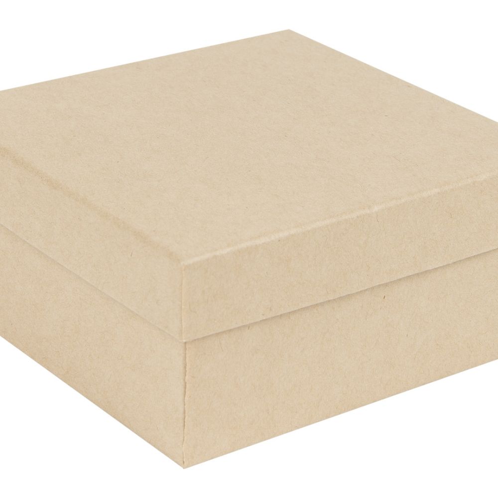 Kraft Recycled Gift Box | Square Jewellery Gift Box | Tiny Box Company