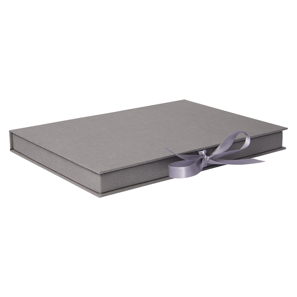 Luxury Thin Grey Book Style Gift Box | Tiny Box Company