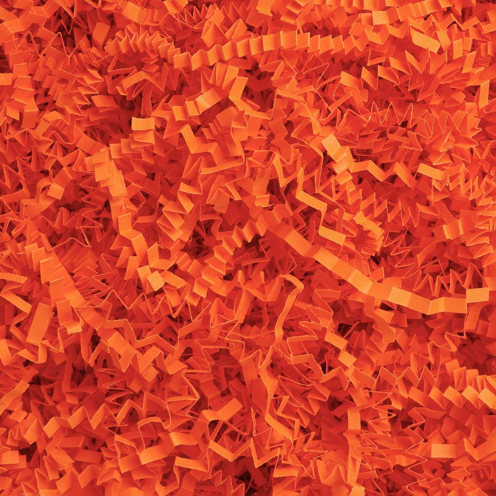 Orange Shredded Zig Zag Paper 1kg | Tiny Box Company