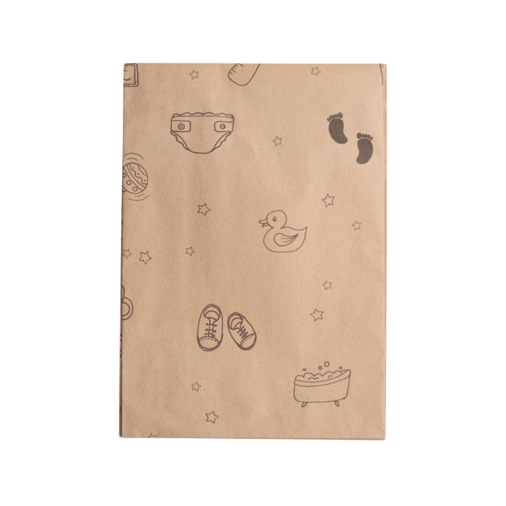 Recycled 1m Wrapping Paper in Baby Print | Tiny Box Company