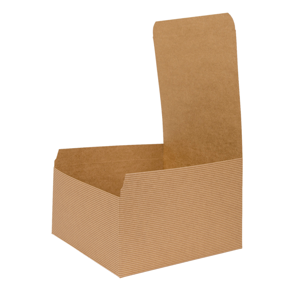 Brown Kraft Recycled Square Flat Packed Gift Box 200mm Width | Tiny Box ...