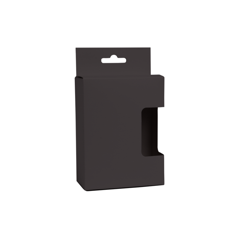 Black Retail Display Box with Hanger and Window | Tiny Box Company