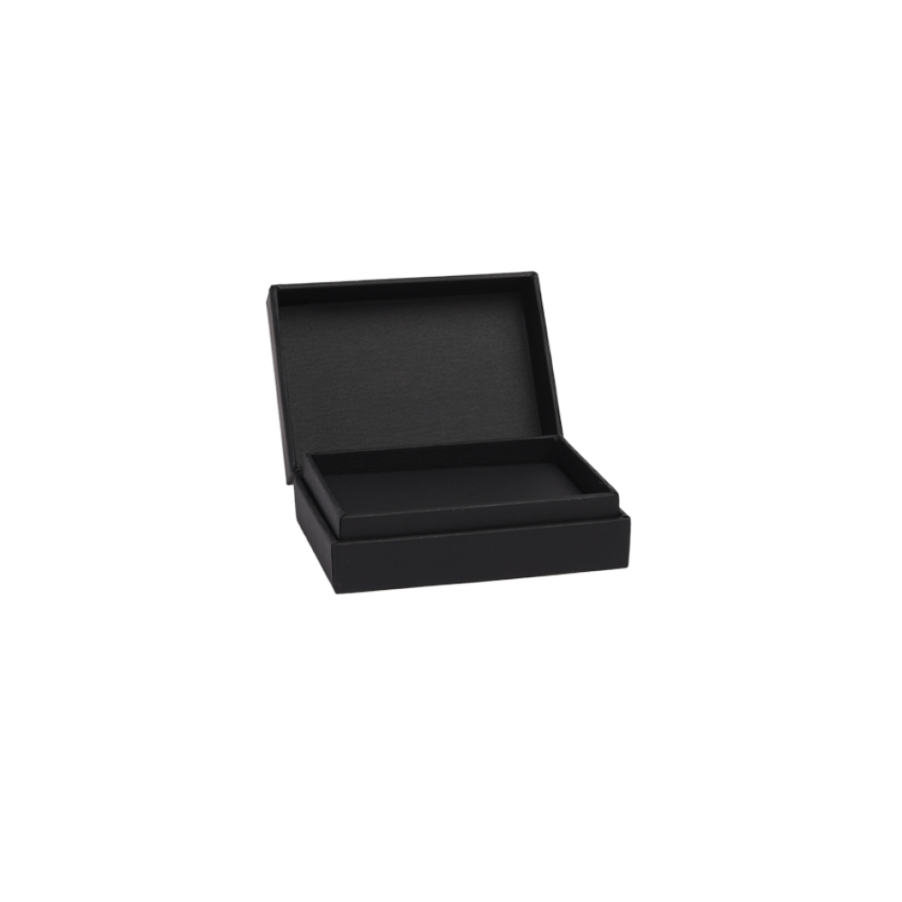 Luxury Black Hinged Earring Box | Tiny Box Company