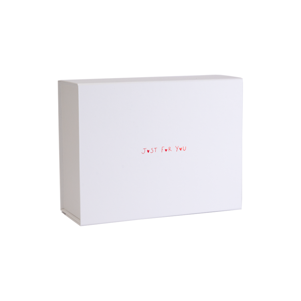 Just for you Valentines Day Deep White Laminated Magnetic Gift Box ...