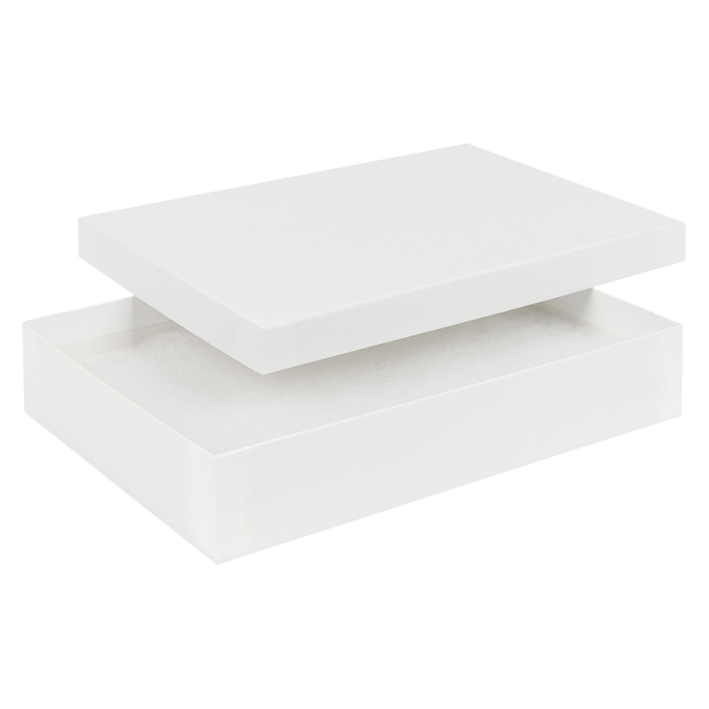 Kraft White Gloss Necklace Jewellery Gift Box | Tiny Box Company