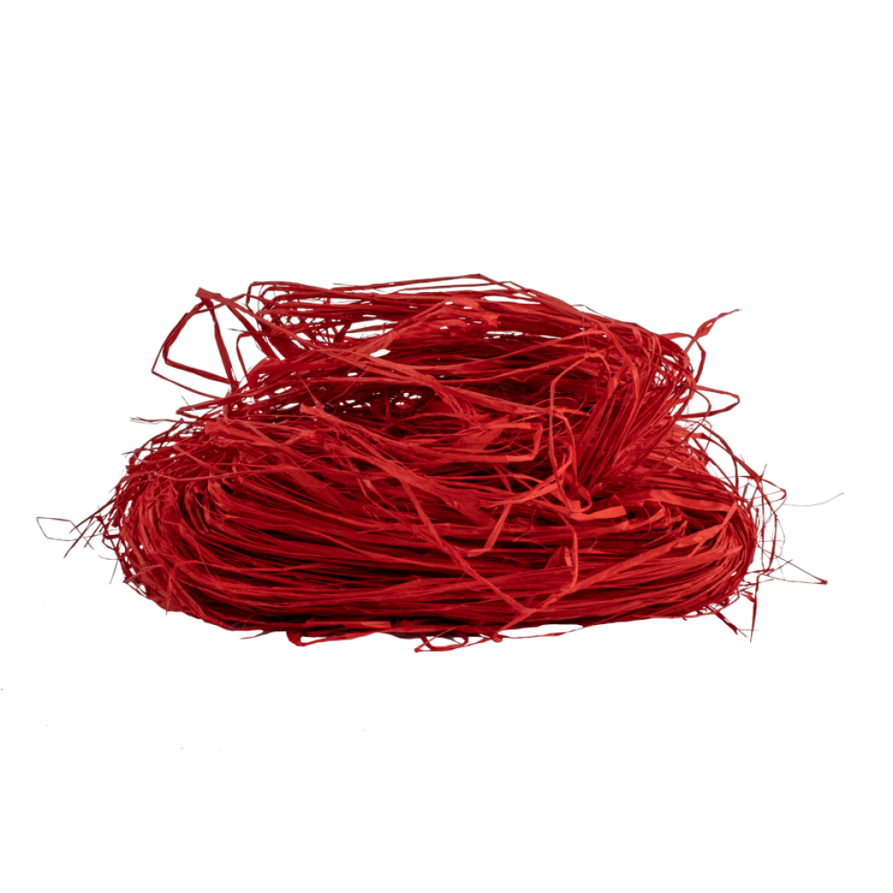 Red raffia - 230 gram bag | Tiny Box Company