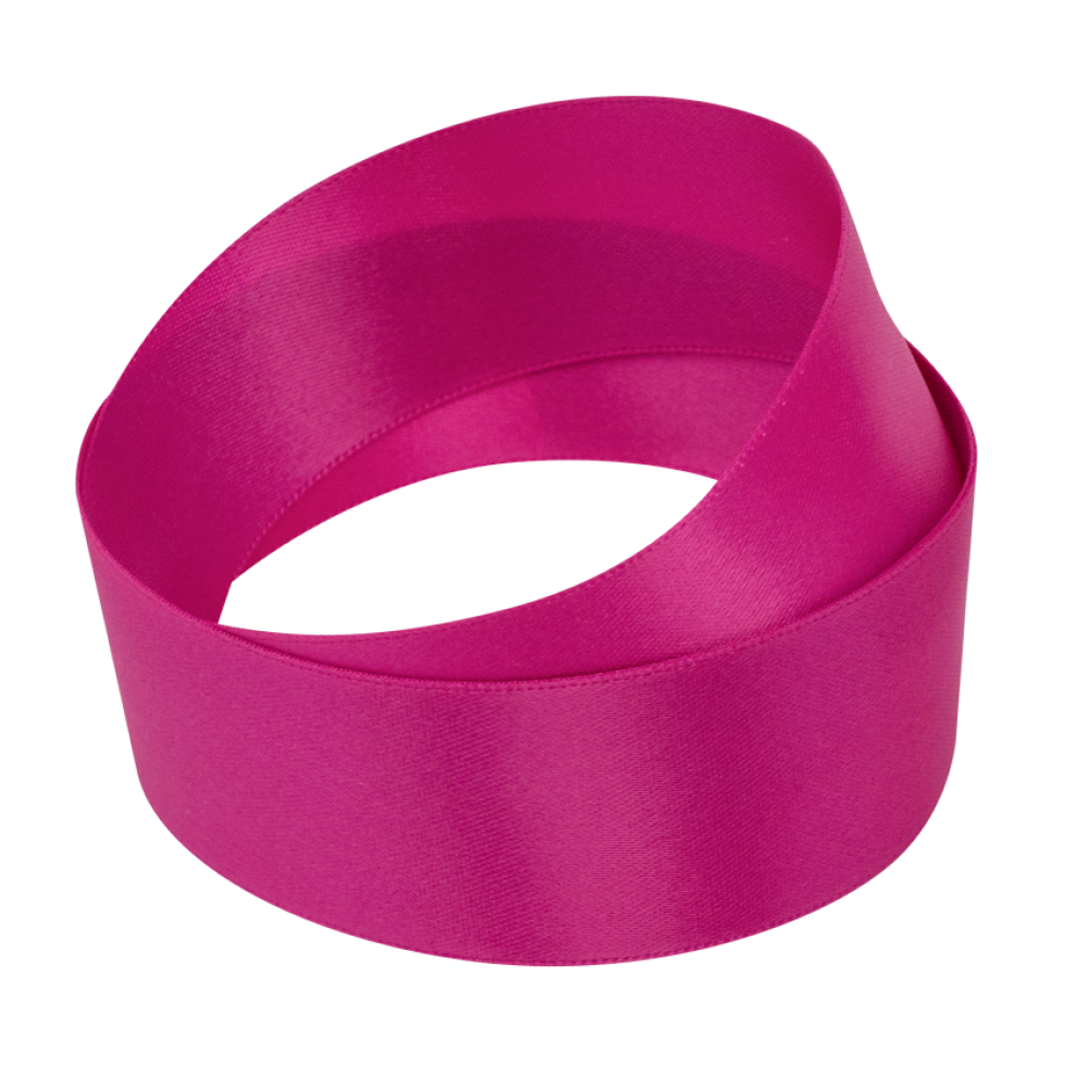 Hot Pink Recycled Bottle Satin Ribbon | Tiny Box Company