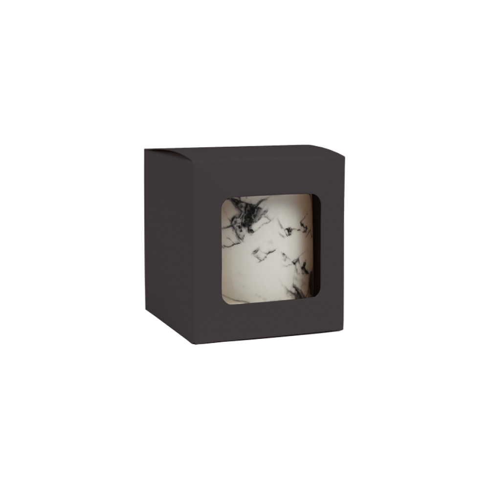 Black Candle Box with Open Window | Tiny Box Company