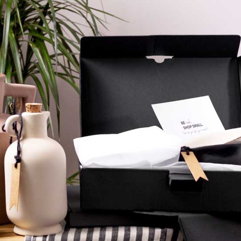 Kraft 1-Piece Thin A6 Corrugated Postal Gift Box | Tiny Box Company